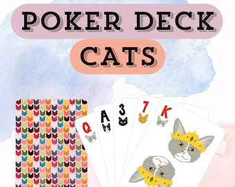 Know When to Fold 'em Know When to Run Funny Cat Playing Card Deck Set ...