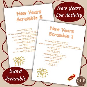 New Years Eve Word Scrambles New Years Eve Activity for Kids Printable ...