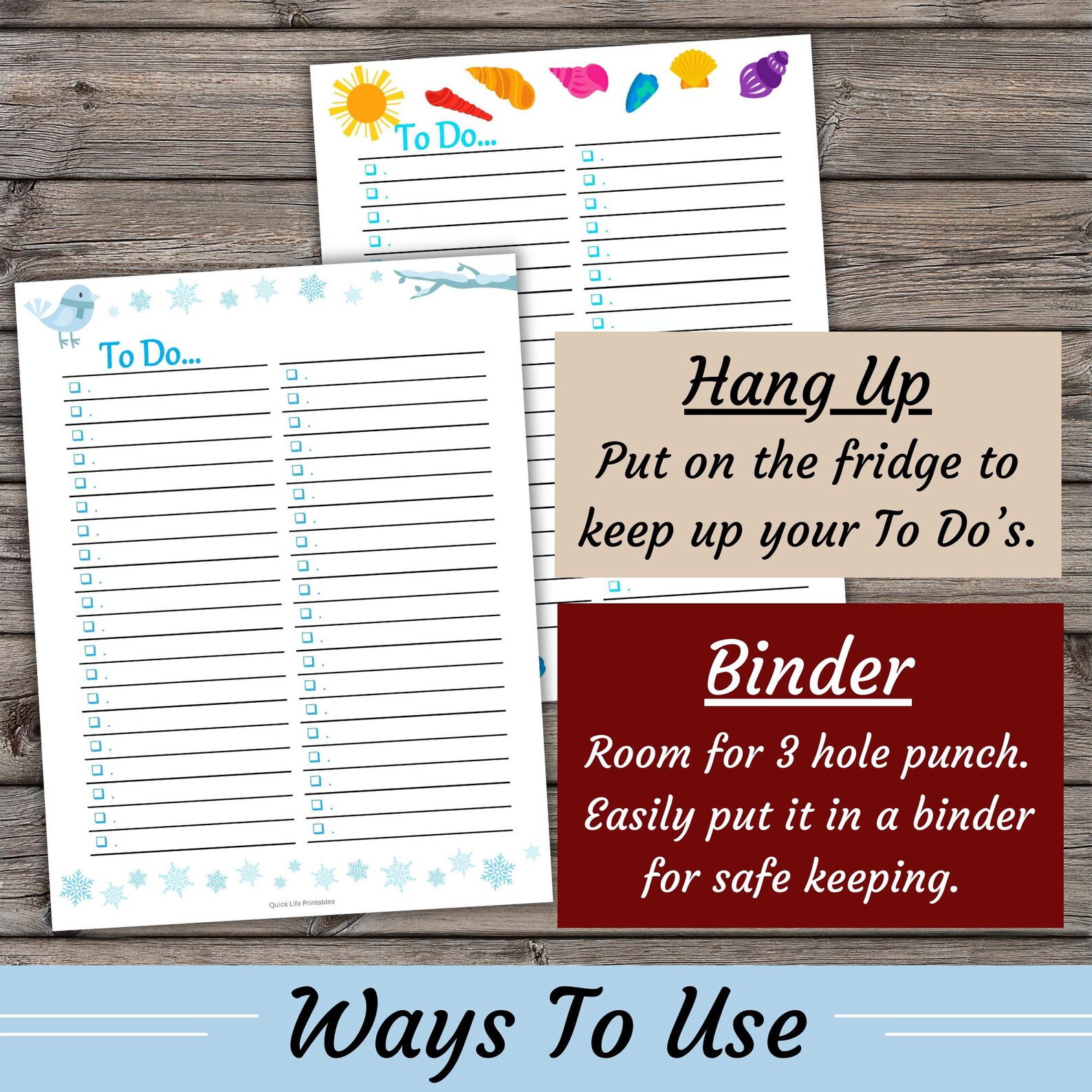 Seasonal To-do List Printable, Fun Checklists for Home Management ...