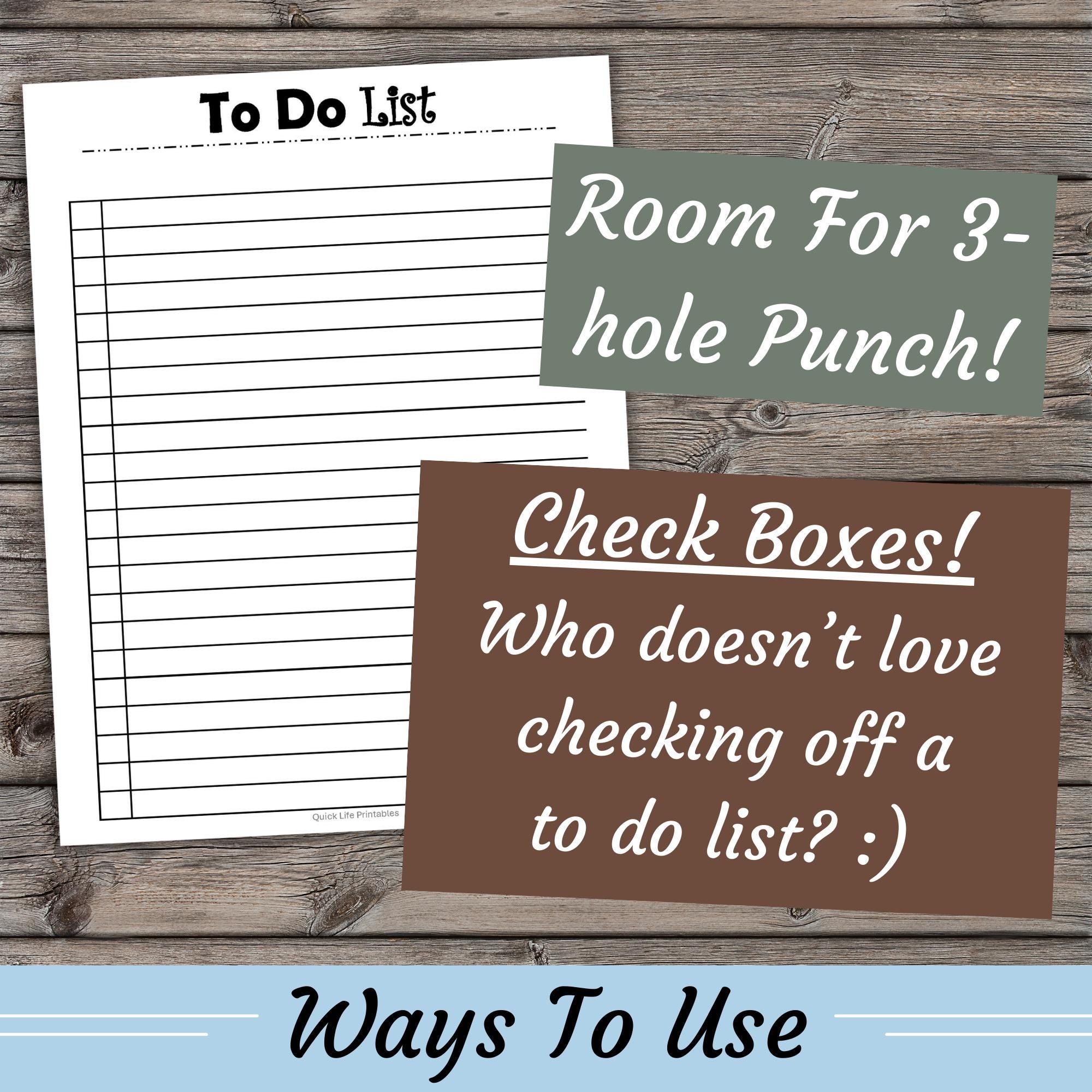 Simple to Do List Printable, Minimalist to Do List, Task List Template ...
