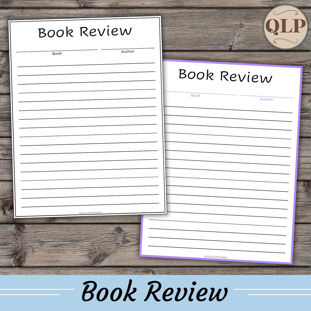 Book Review Printable Template, Simple Book Review for Students, Book ...