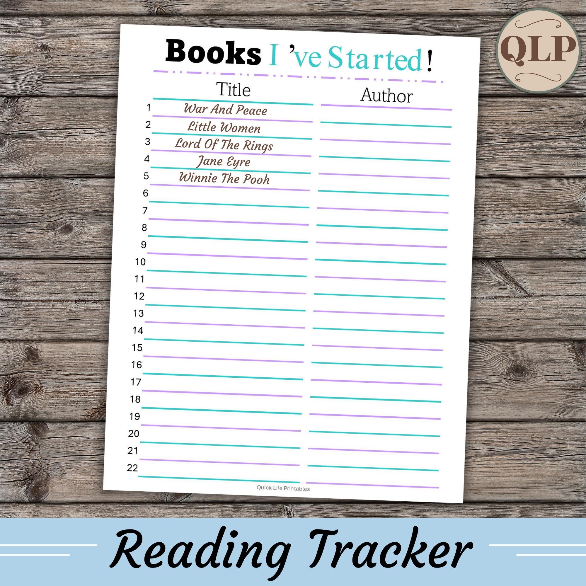 Book Log, Kids Reading Log, Book Tracking Planner Template, Book ...