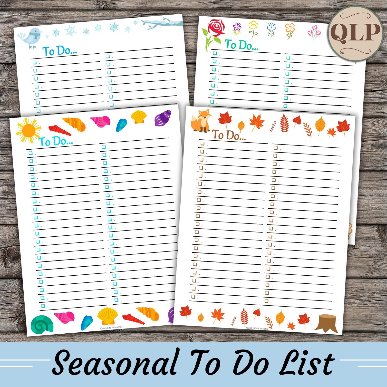 Seasonal To-do List Printable, Fun Checklists for Home Management ...