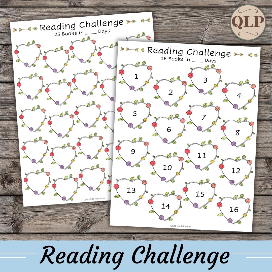 Printable Flower Reading Challenge: Kids & Adults (PDF Download) - Etsy