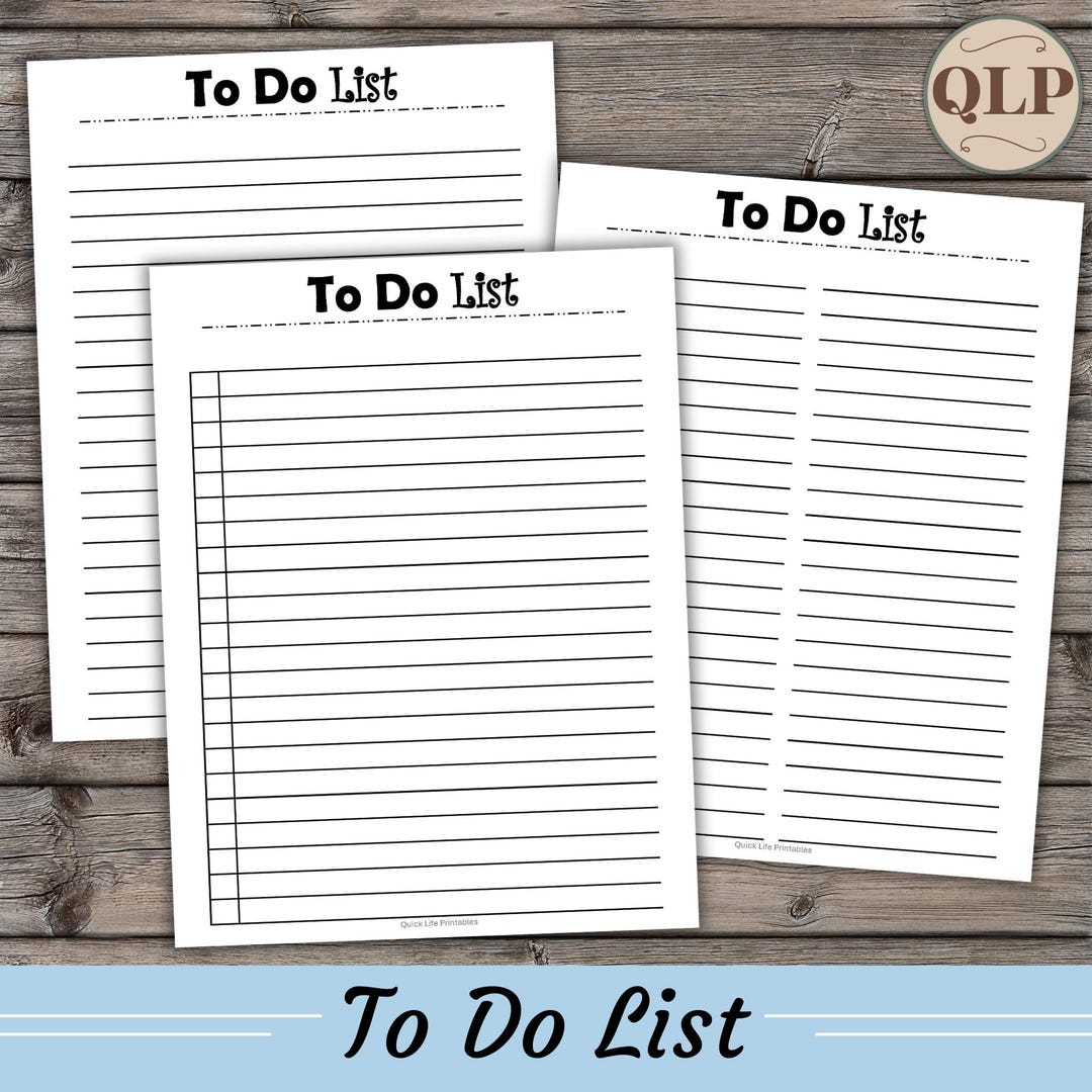 Simple to Do List Printable, Minimalist to Do List, Task List Template ...