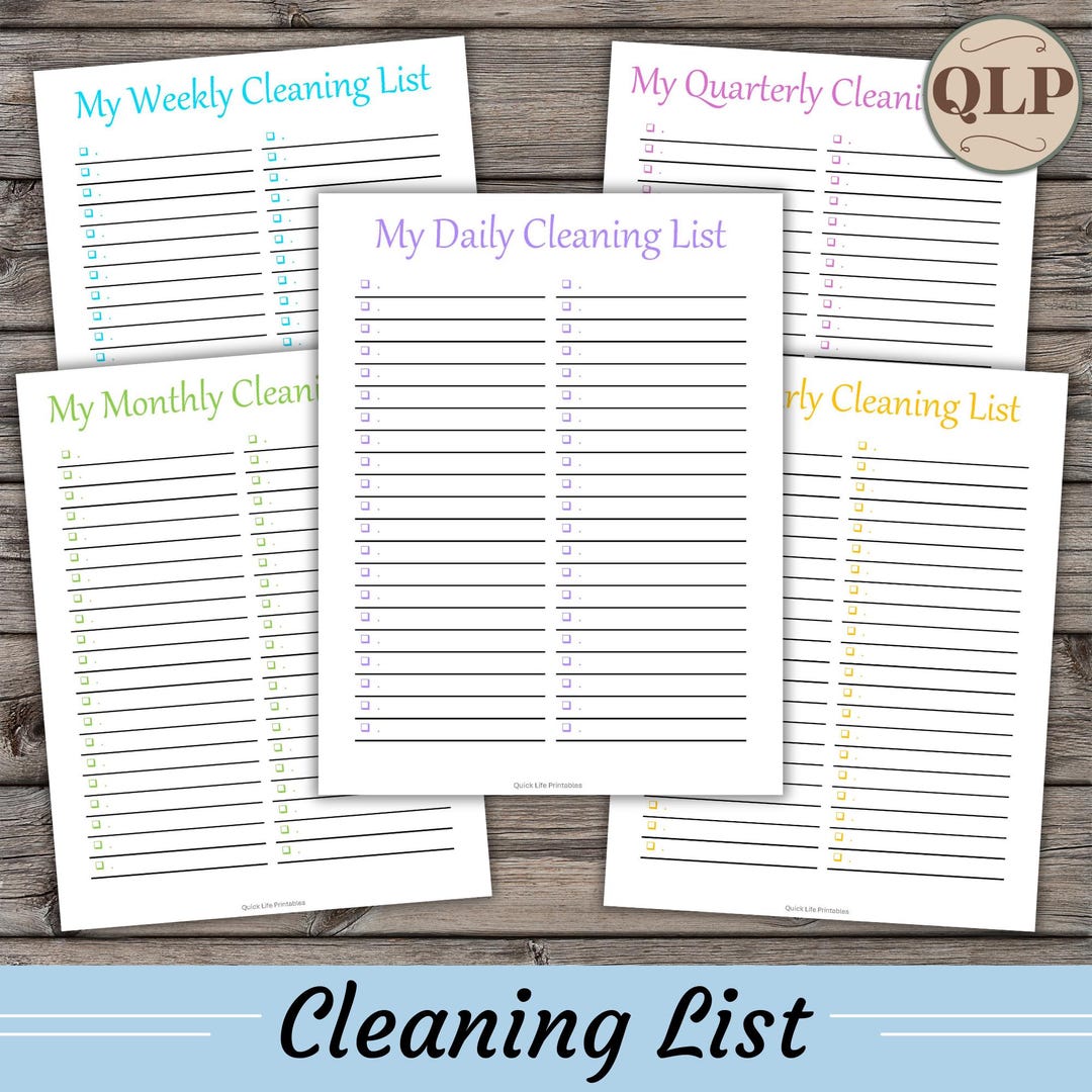 Ultimate Cleaning List Pack Printable, Master Your Home Cleaning Tasks ...