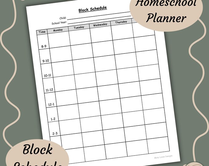 Distance Learning Schedule Template, Homeschool Schedule, Daily ...