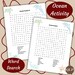 Ocean Themed Word Search Puzzles Ocean Activity for Kids Printable ...