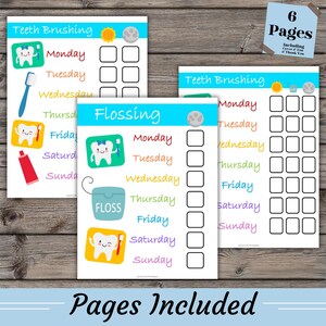 Kids Teeth Brushing Chart Printable: Fun Daily Tracker (PDF Download 8 ...