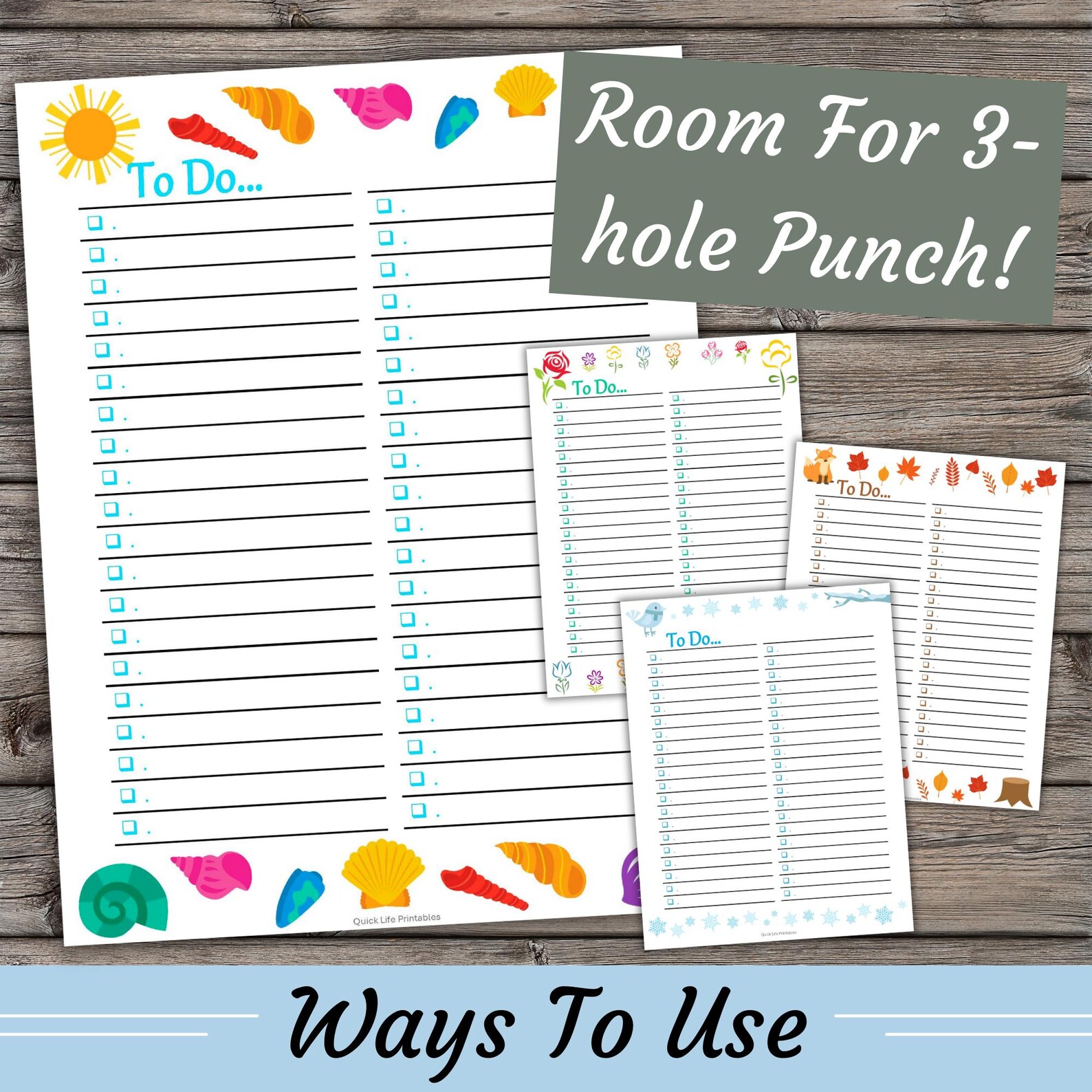 Seasonal To-do List Printable, Fun Checklists for Home Management ...