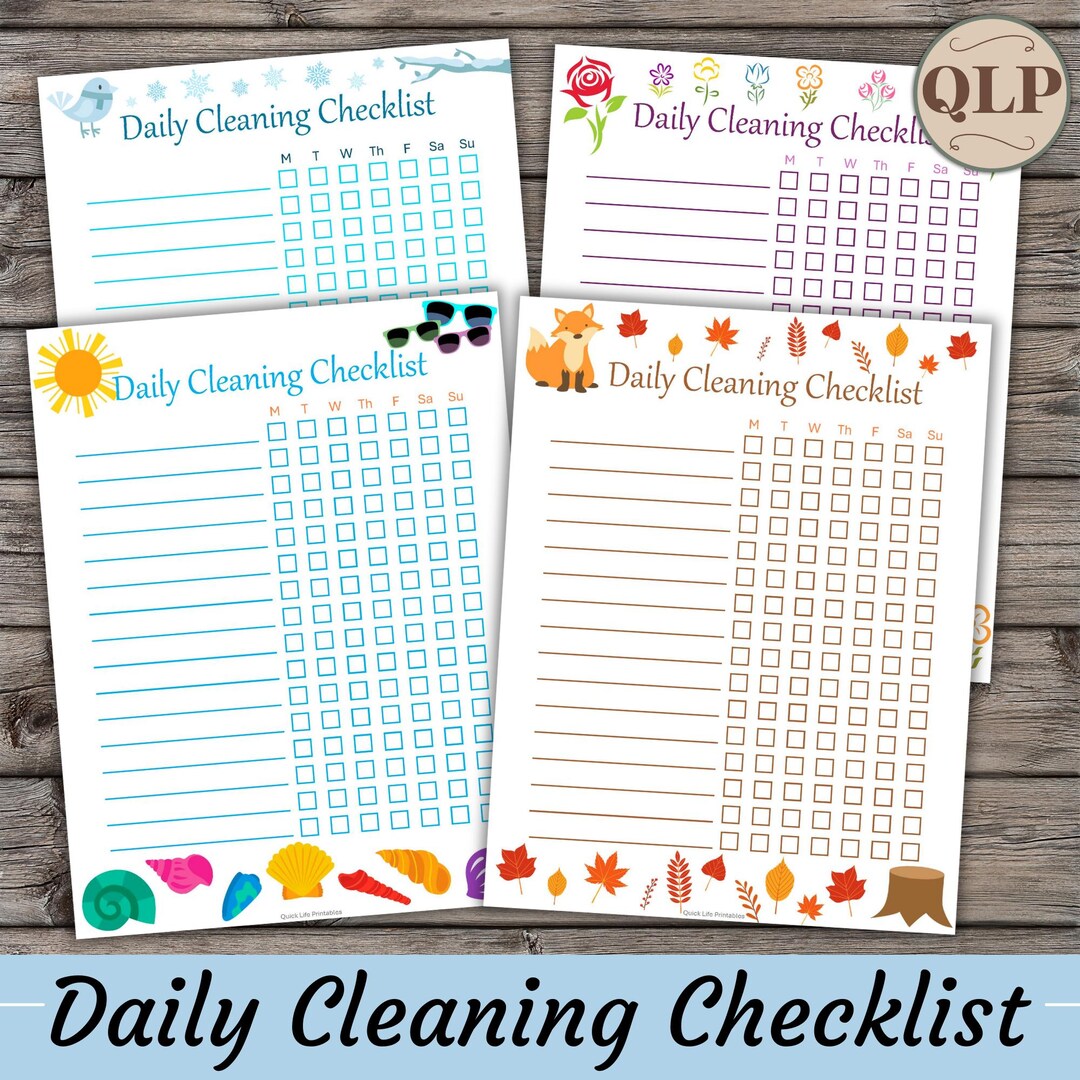 Seasonal Cleaning Checklist Printable: Home Management System (PDF) - Etsy