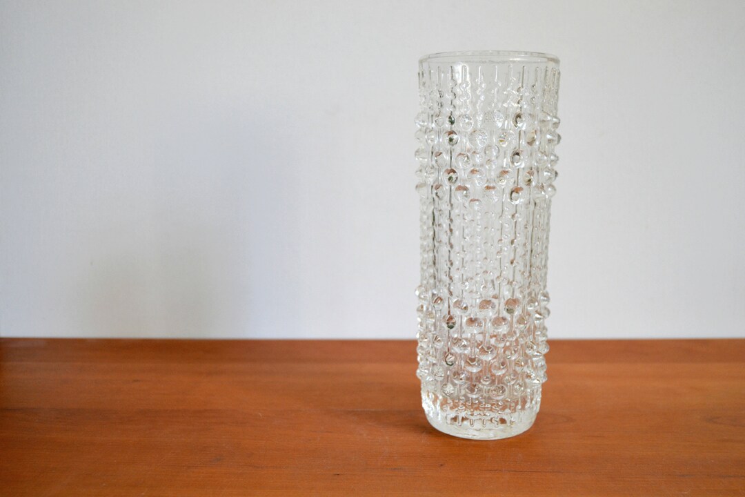 Glass Vase František Pečeny Pressed Glass Vintage Mid Century - Etsy