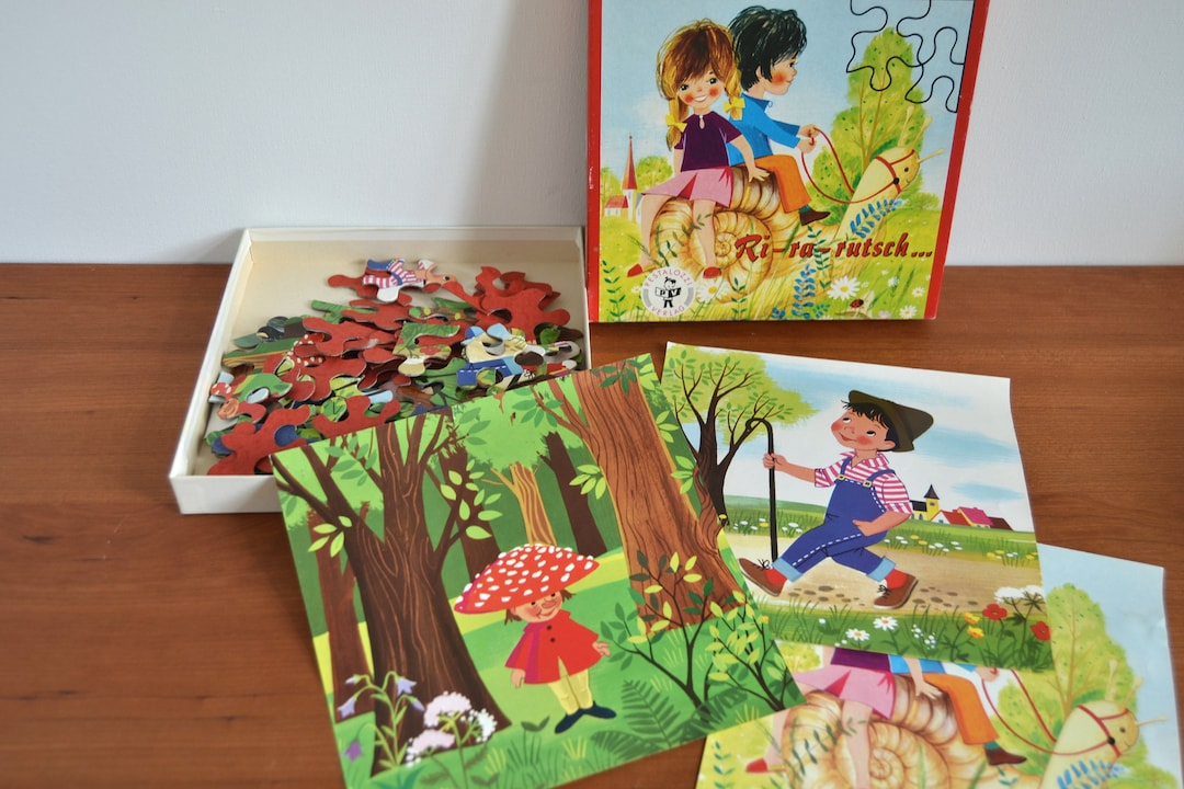 Set of 3 Puzzles 70s From 4 Years Pestalozzi Children's - Etsy