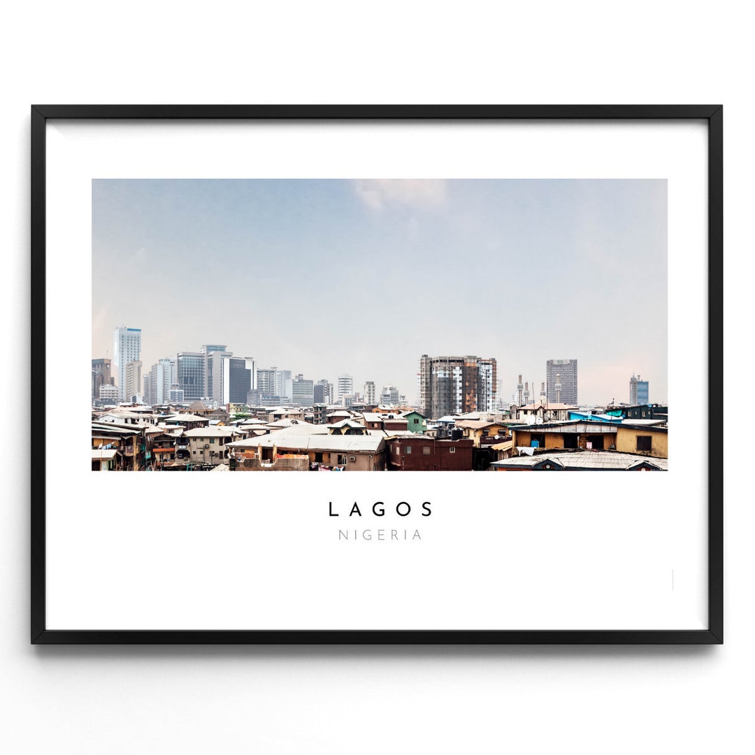 LAGOS Nigeria Skyline Poster Wall Art Digital Download - Etsy