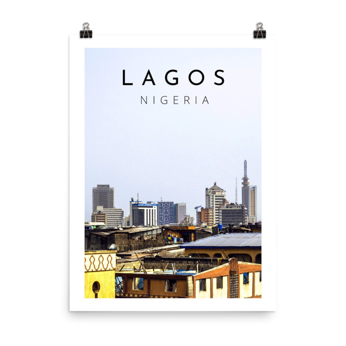 LAGOS Nigeria Skyline Cityscape Wall Art Poster | Etsy