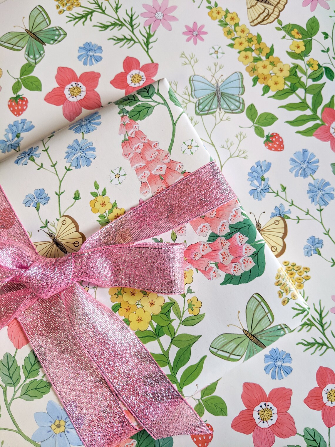 Wild Flowers Wrapping Paper, Floral Gift Wrap, Botanical Wrapping Paper ...