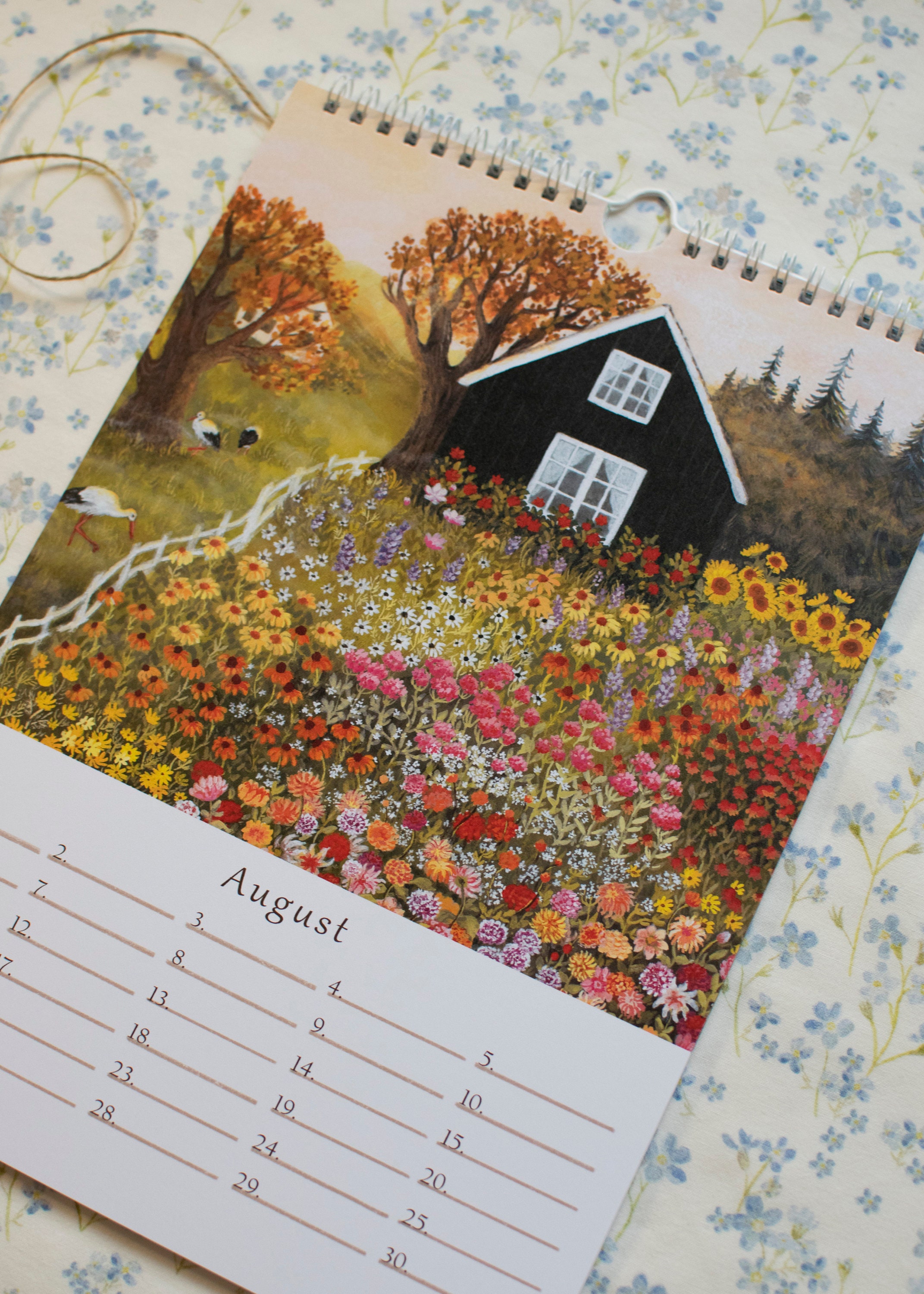 Peaceful Moments Birthday Calendar, Cottagecore Perpetual Calendar ...