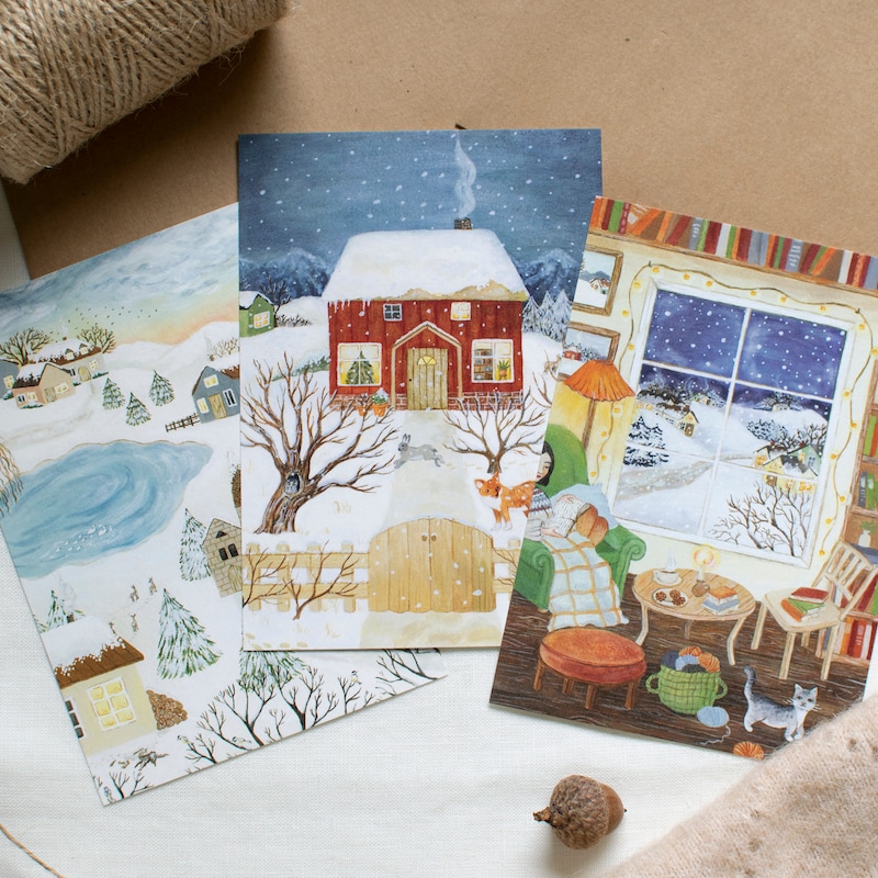 Christmas Postcard - Etsy