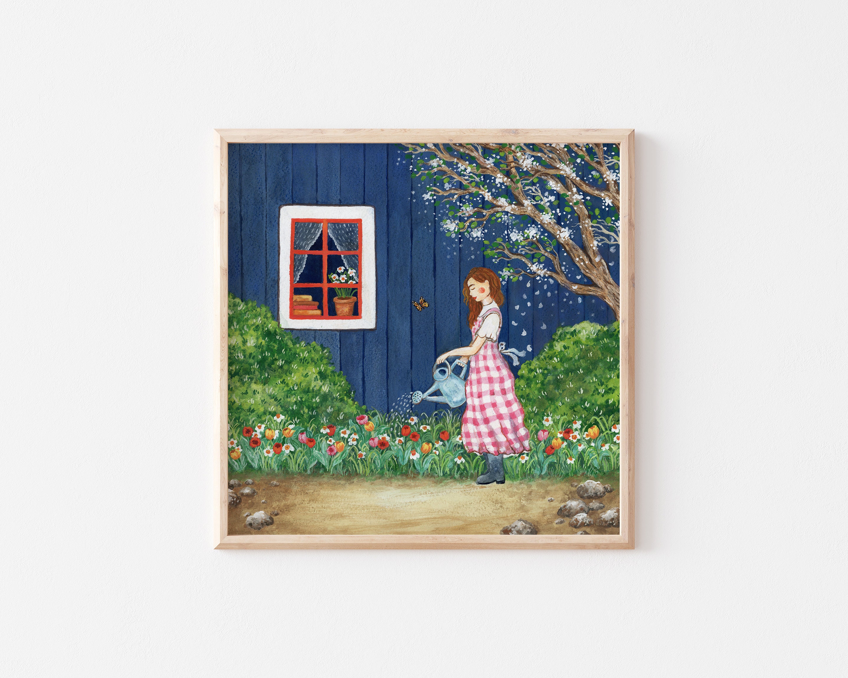 Cottage Window Illustration, Cottagecore Art, Garden Works Print - Etsy