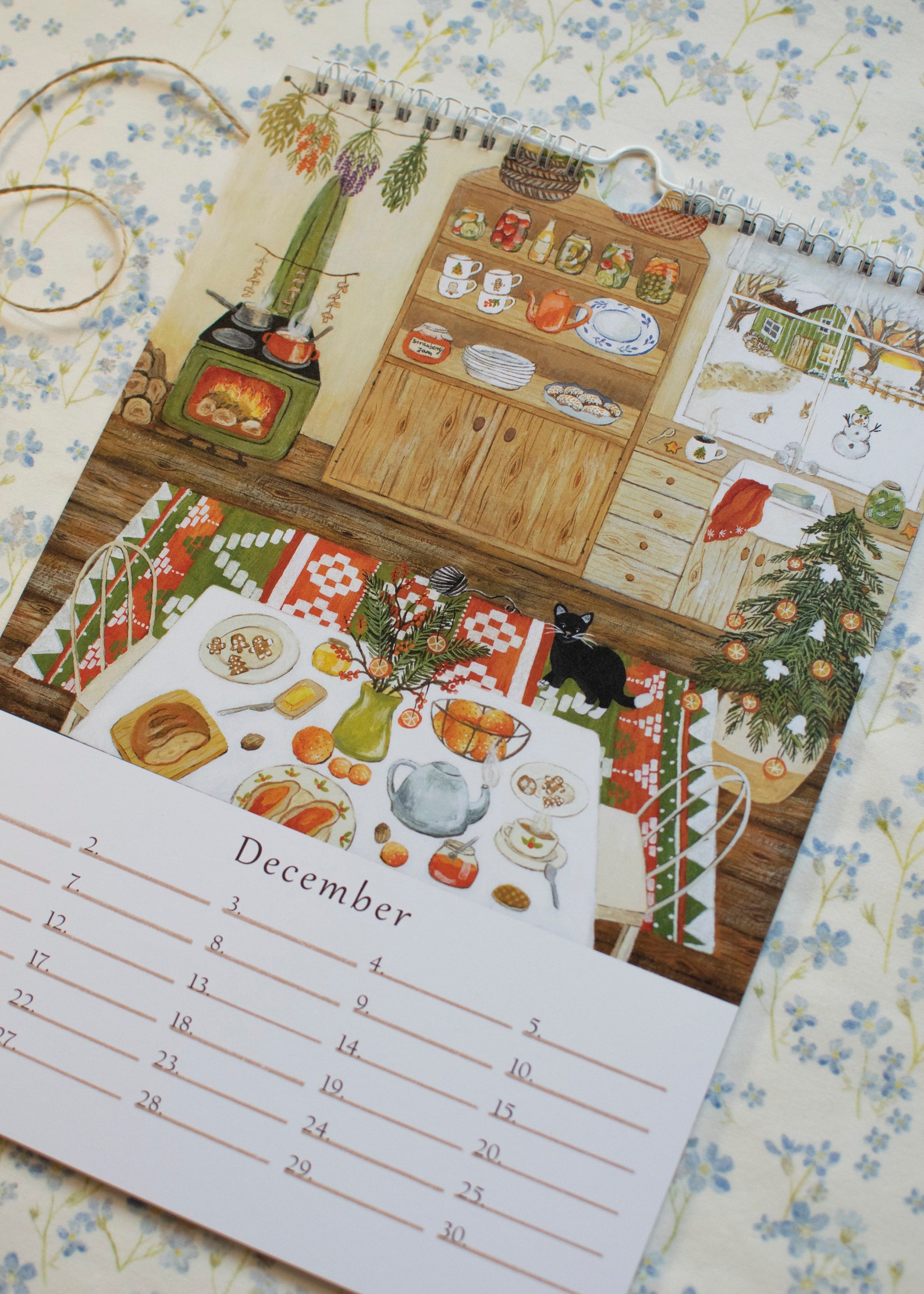 Peaceful Moments Birthday Calendar, Cottagecore Perpetual Calendar ...