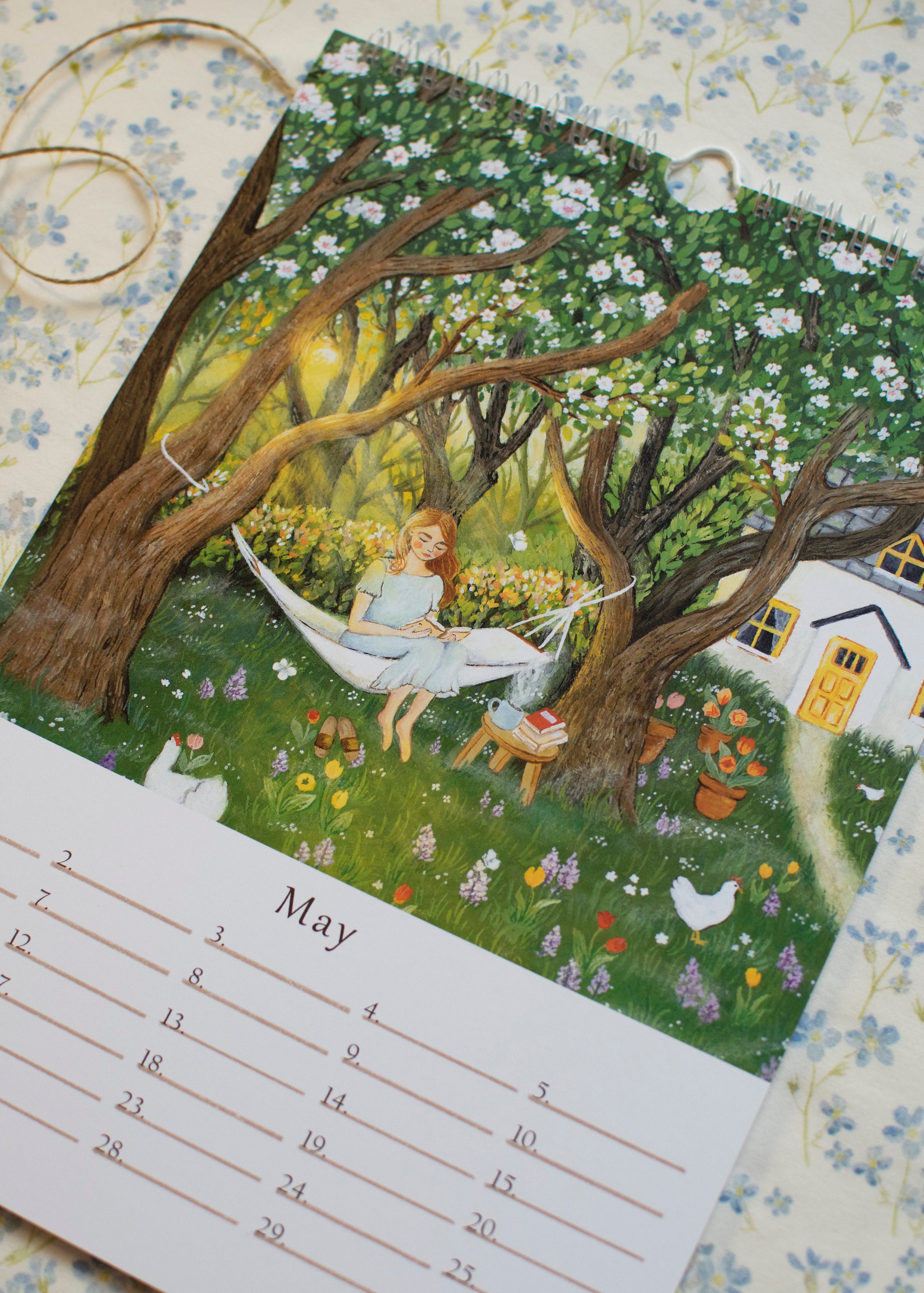 Peaceful Moments Birthday Calendar, Cottagecore Perpetual Calendar ...