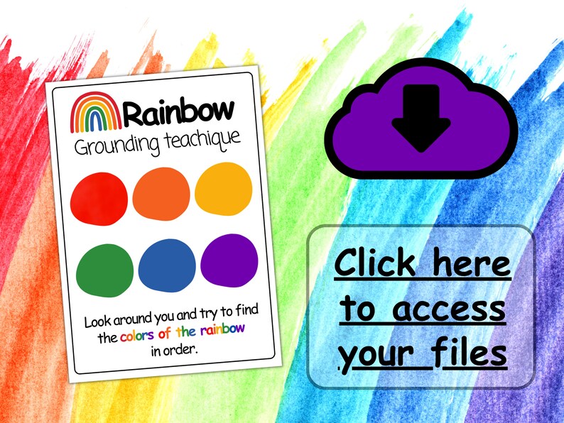Rainbow Grounding Technique Poster - Ideal for Classrooms and Emotional ...
