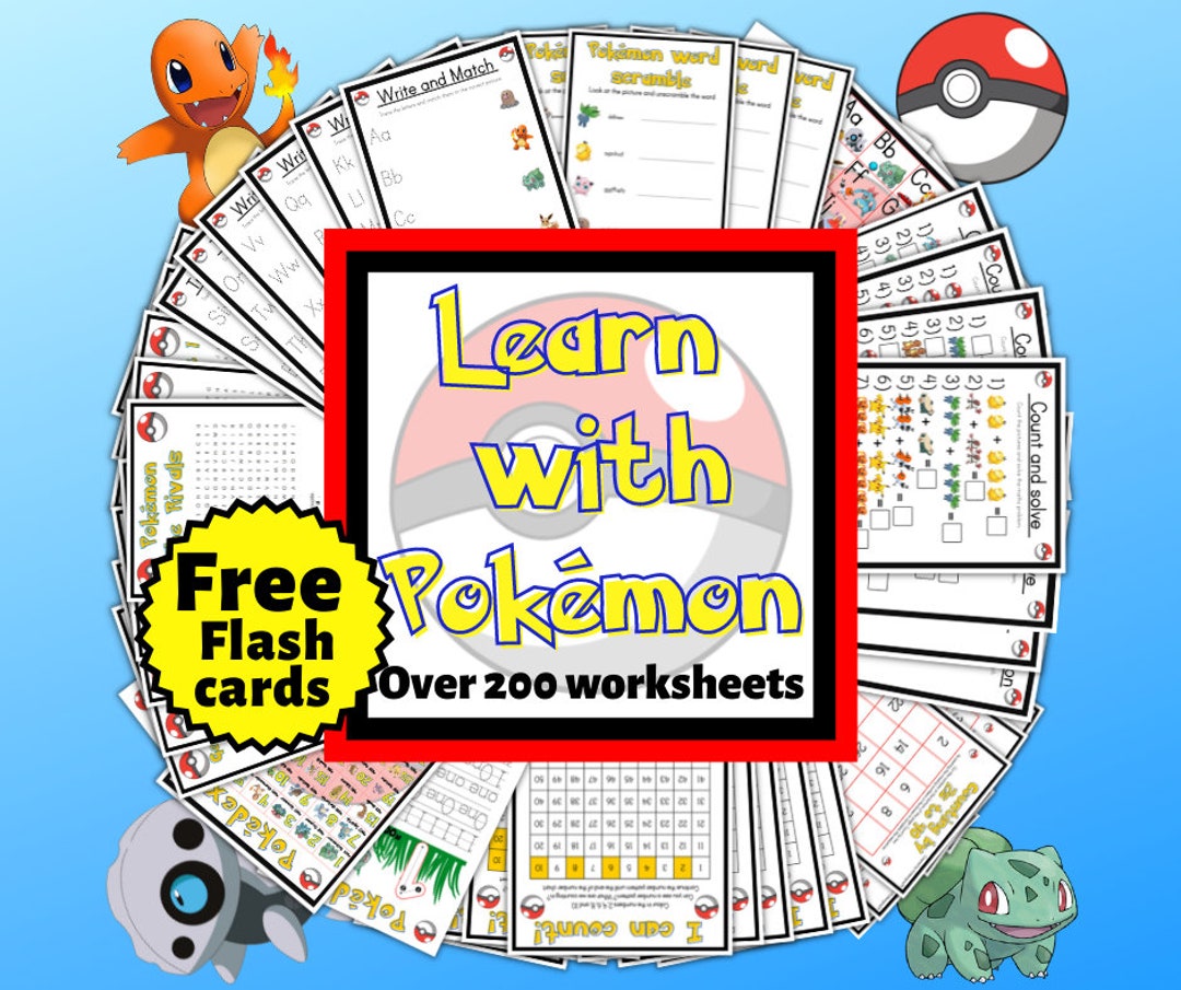 Ultimate Pokémon Worksheet Pack, Practice Handwriting, Counting ...