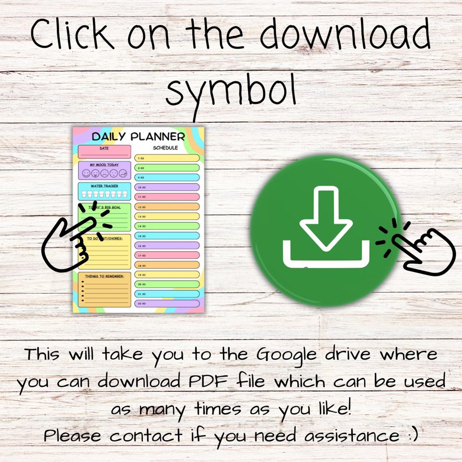 Kids' Daily Planner - Colorful Printable & Editable PDF - Fun Schedule ...