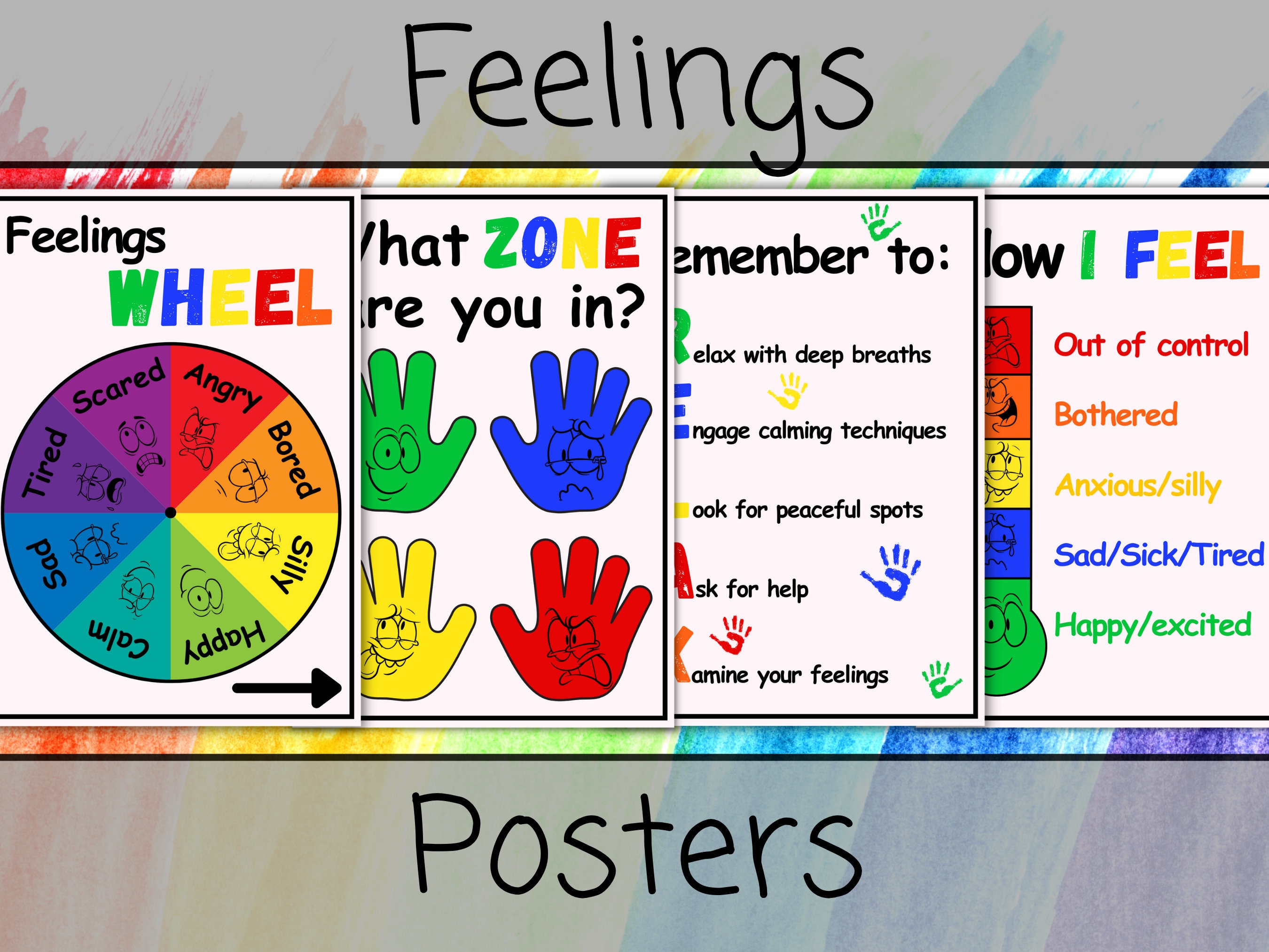 Zones of Regulation Tools and Posters, Large Bundle With Posters ...