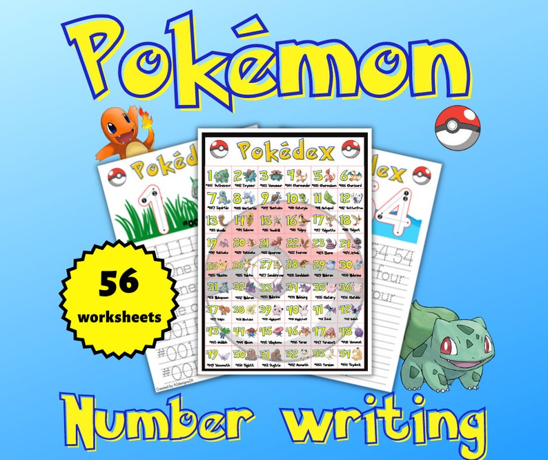 Printable Pokémon Handwriting Worksheets for Kids | Alphabet Learning ...