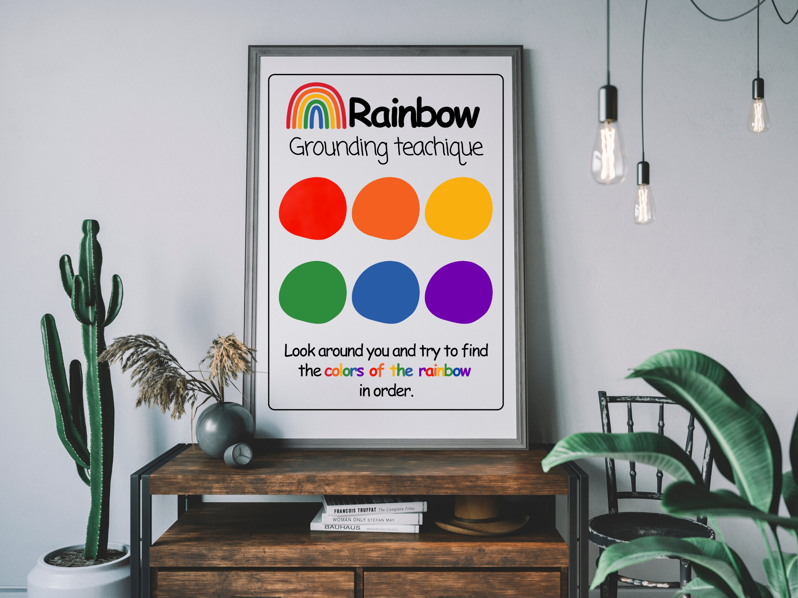 Rainbow Grounding Technique Poster Ideal for Classrooms and - Etsy