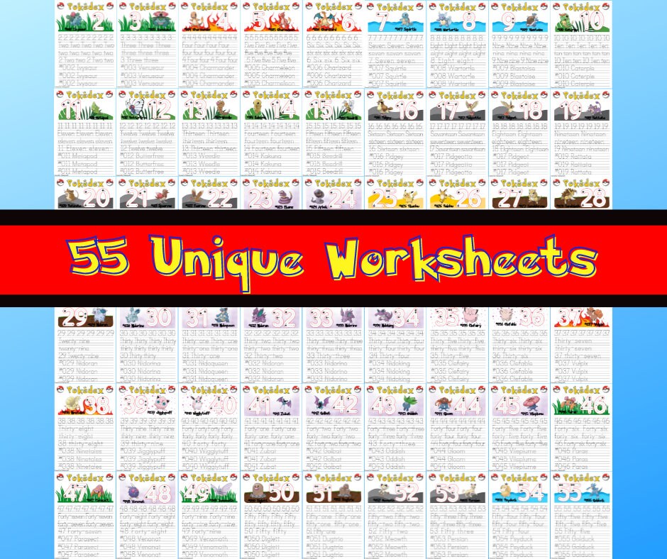 Printable Pokémon Handwriting Worksheets for Kids | Alphabet Learning ...