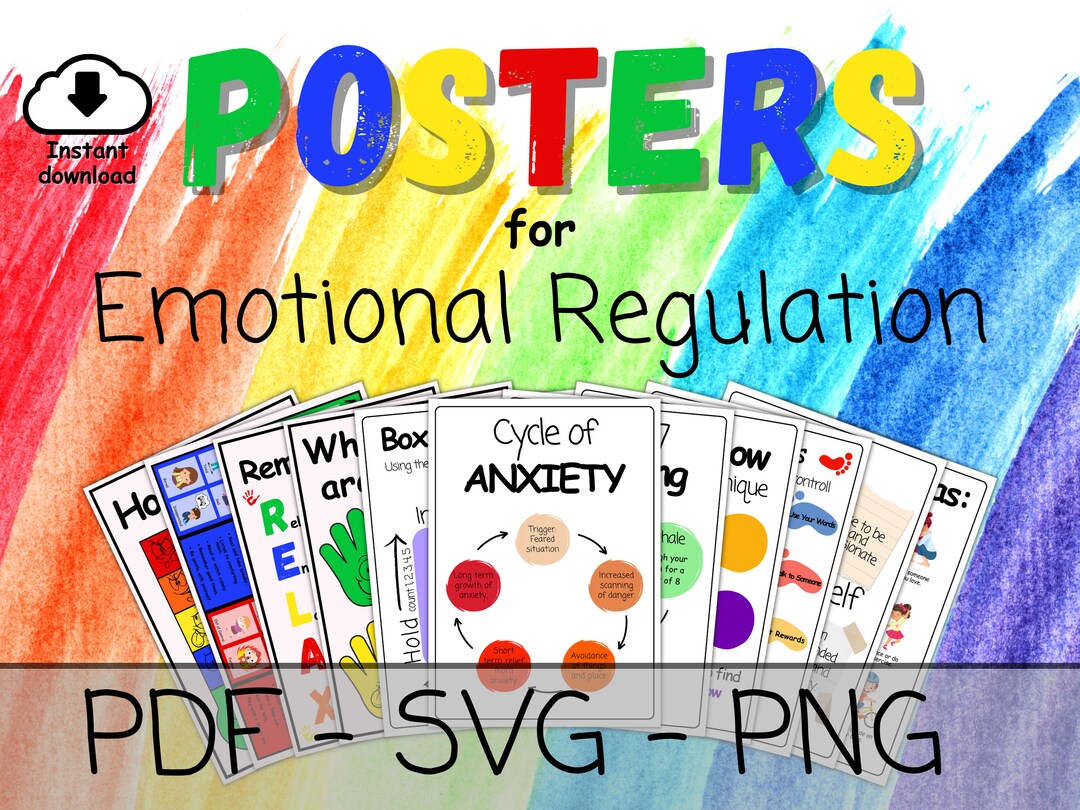 Emotional Regulation Posters for Classroom, Home or Therapy. Resource ...