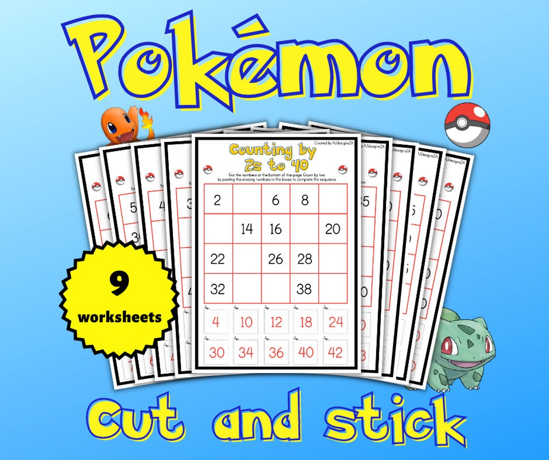 Master Pokémon Multiplication With Cut and Stick Activities | Instant ...