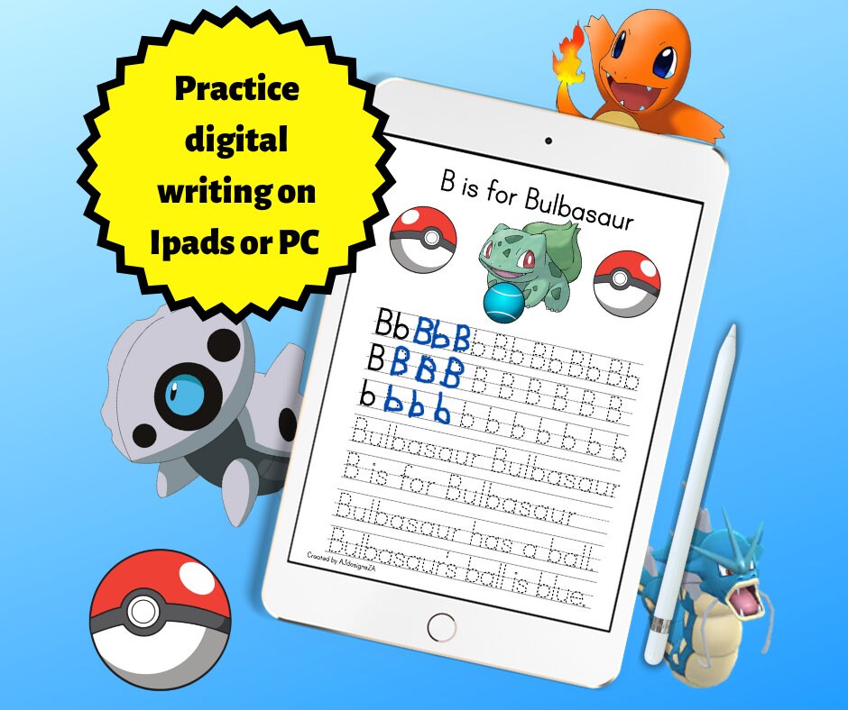 Ultimate Pokémon Worksheet Pack, Practice Handwriting, Counting ...
