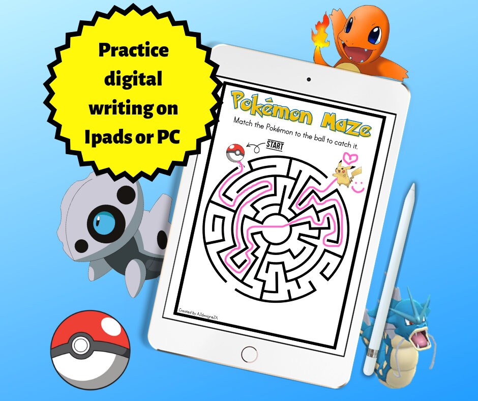 Pokémon Fun Maze Activities for Kids | Instant Digital Download ...