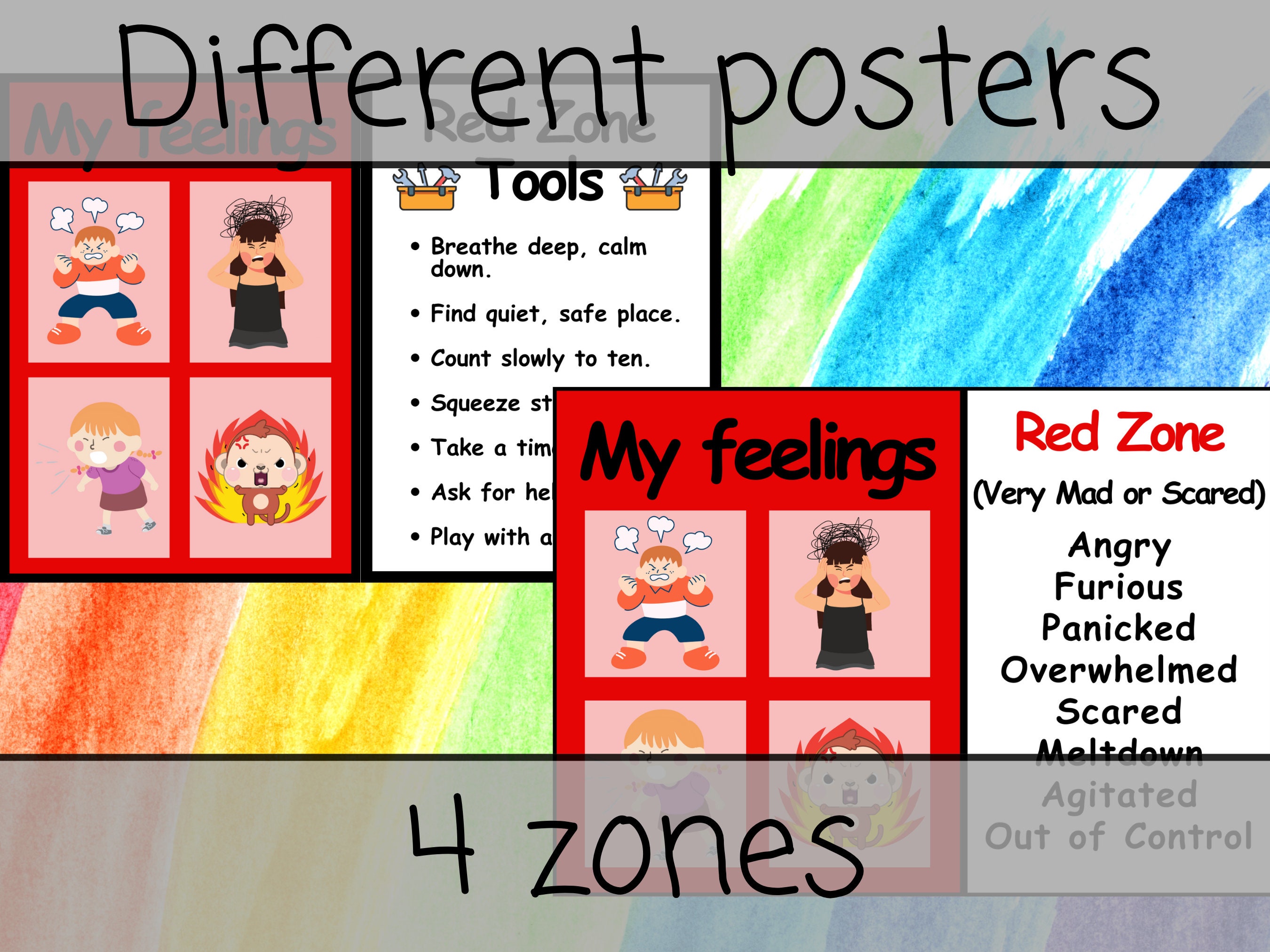 Zones of Regulation Classroom Bundle. Posters for Students and Adults ...