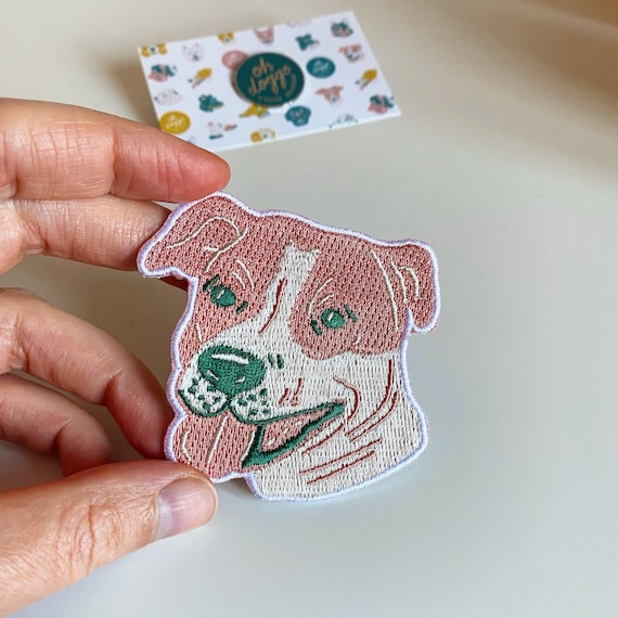 Staffie Dog Wearable Iron-on Patch - Etsy