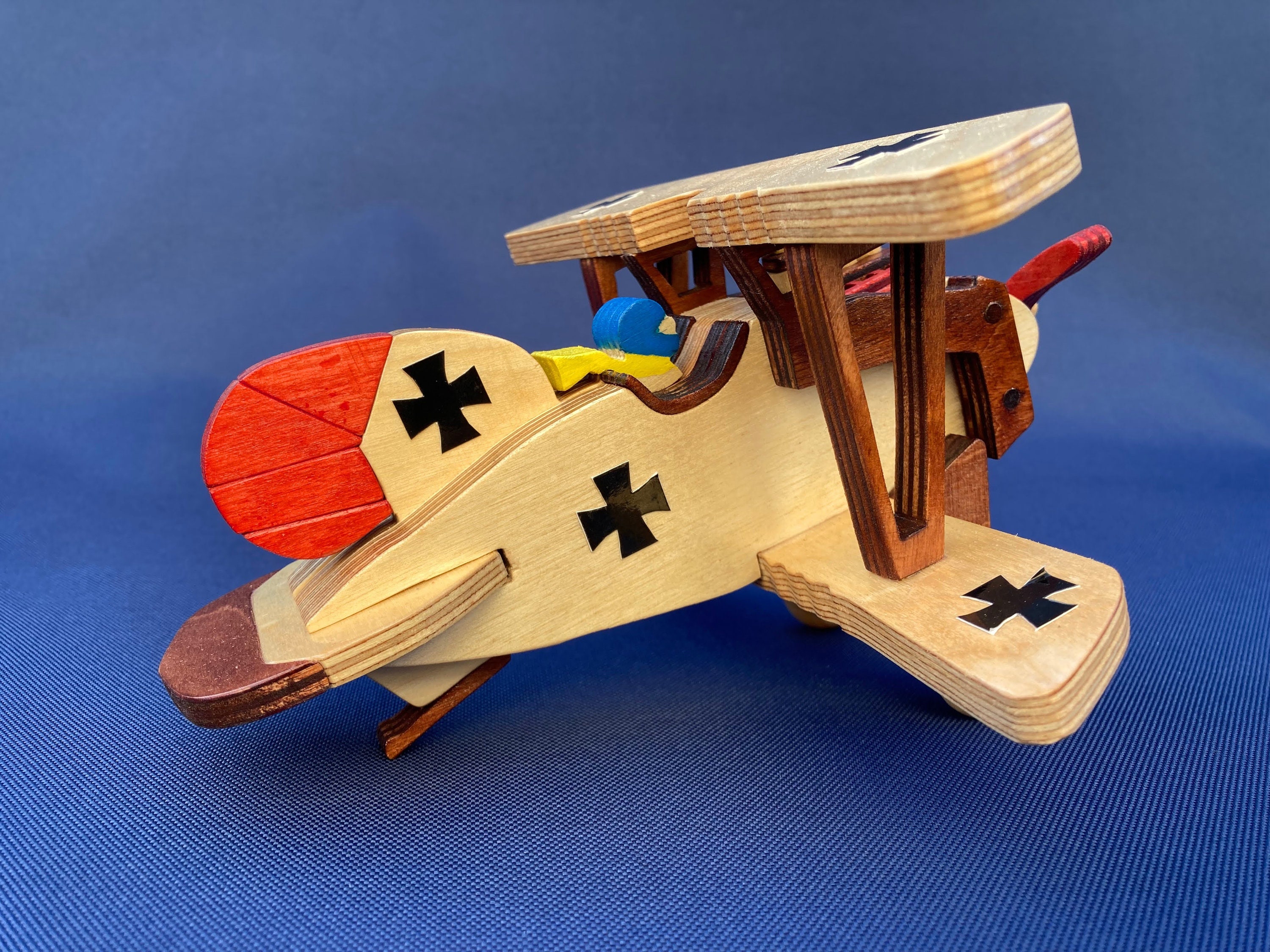 Wooden Model Aircraft, Handcrafted Retro Wooden Aircraft, Albatross DV ...