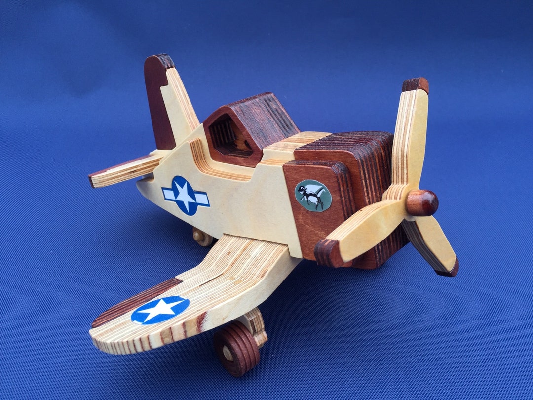 Wooden Aircraft, Model Vought F4U Corsair Aircraft, Handmade Military ...