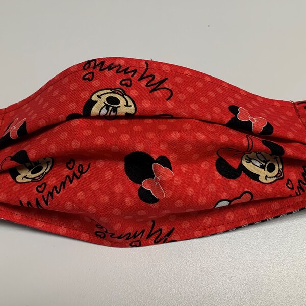 Minnie Mouse Face Mask - Etsy