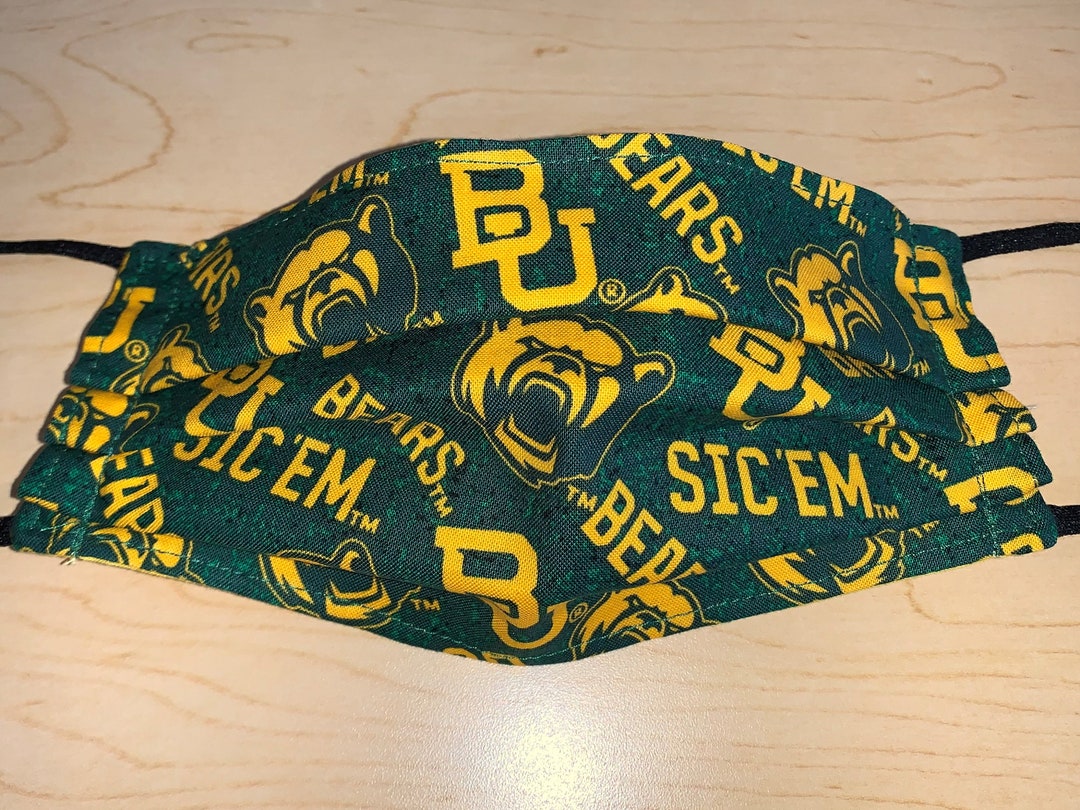 Baylor Bears Face Mask Adjustable Ear Bands Made in Texas - Etsy UK
