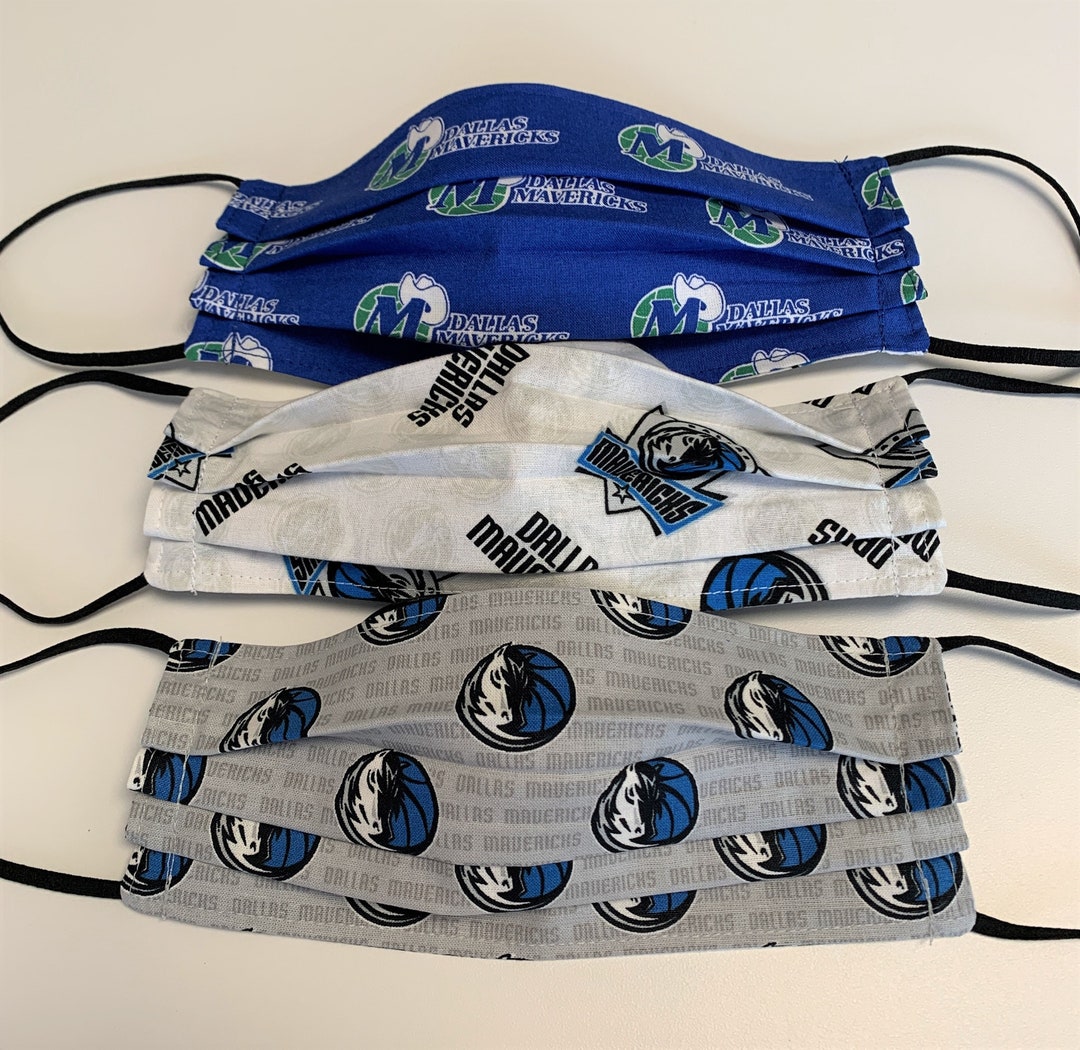 Dallas Mavericks REVERSIBLE Face Mask Adjustable Ear Bands XL Size ...