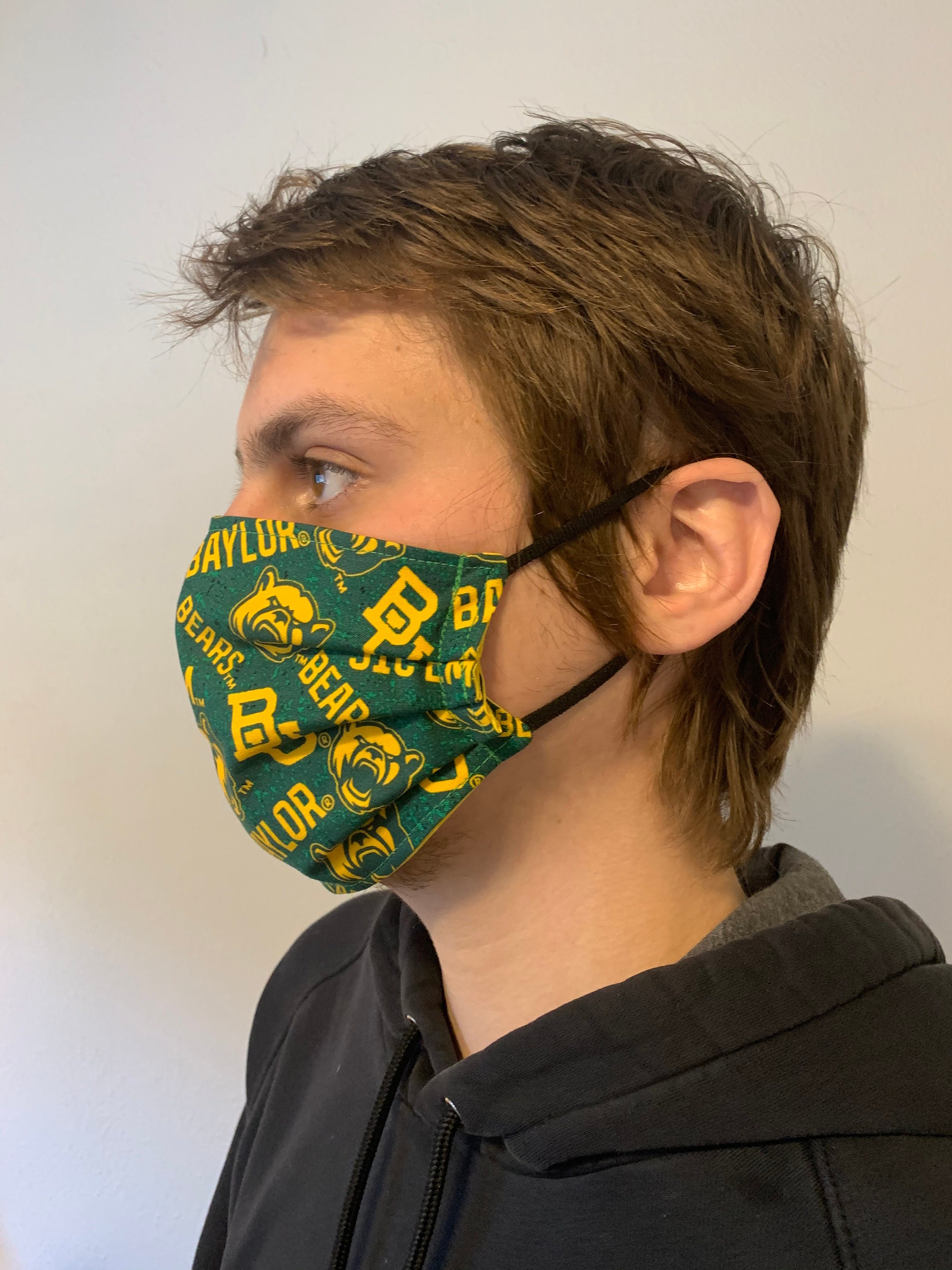 Baylor Bears Face Mask Adjustable Ear Bands Made in Texas | Etsy