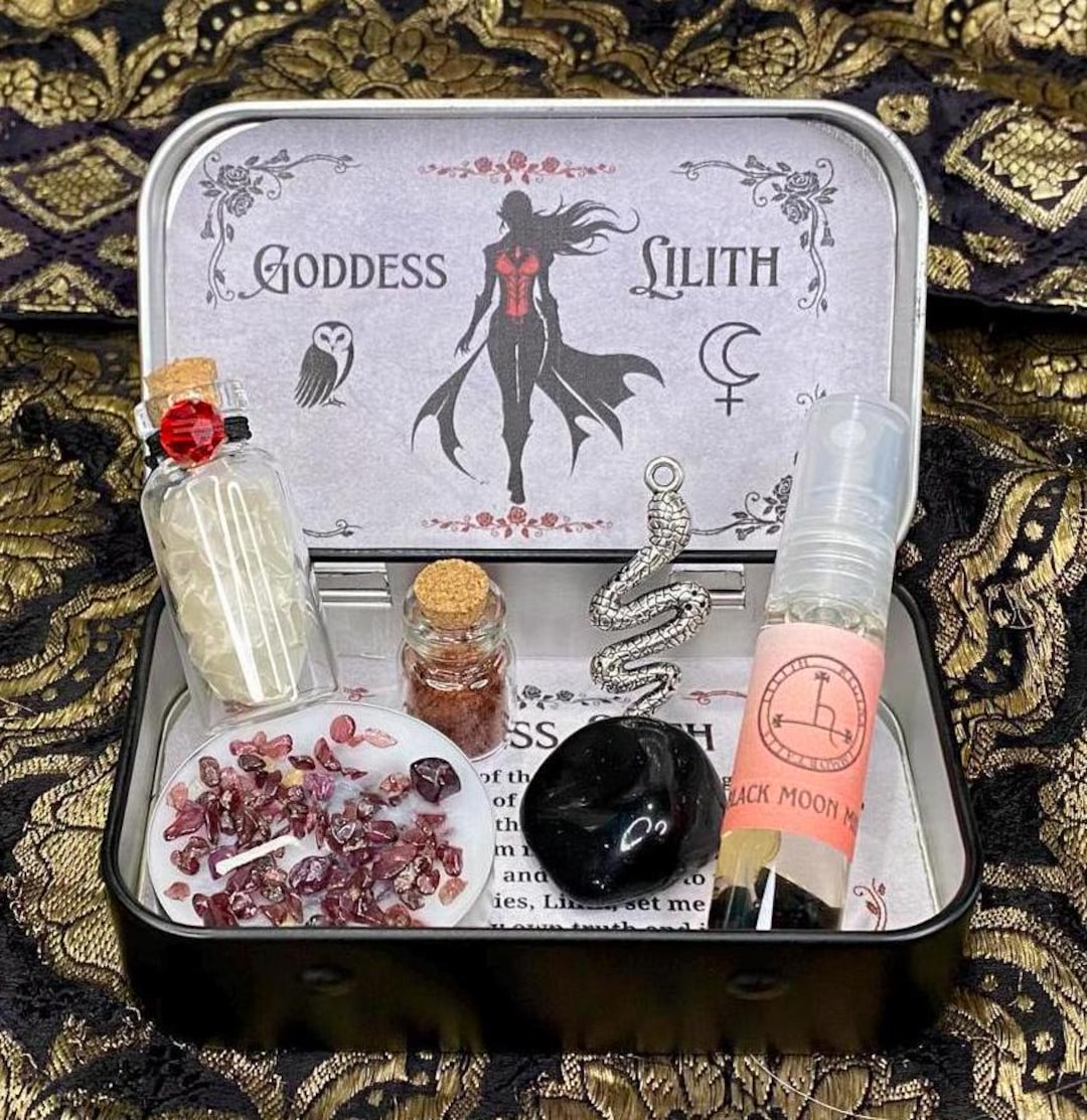 Lilith Altar Tin, Dark Goddess Offering Shrine Tin, Lilith Altar Decor ...