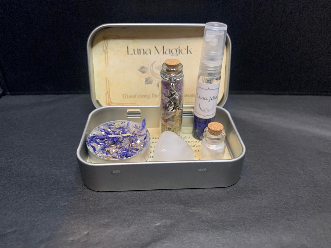 Moon Magick Witches Altar Tin Witchcraft Kit for - Etsy