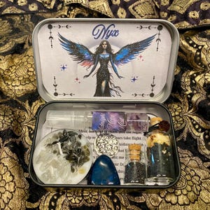 Goddess Nyx Altar Tin, Goddess of the Night Nox Shrine, Nyx Offering ...