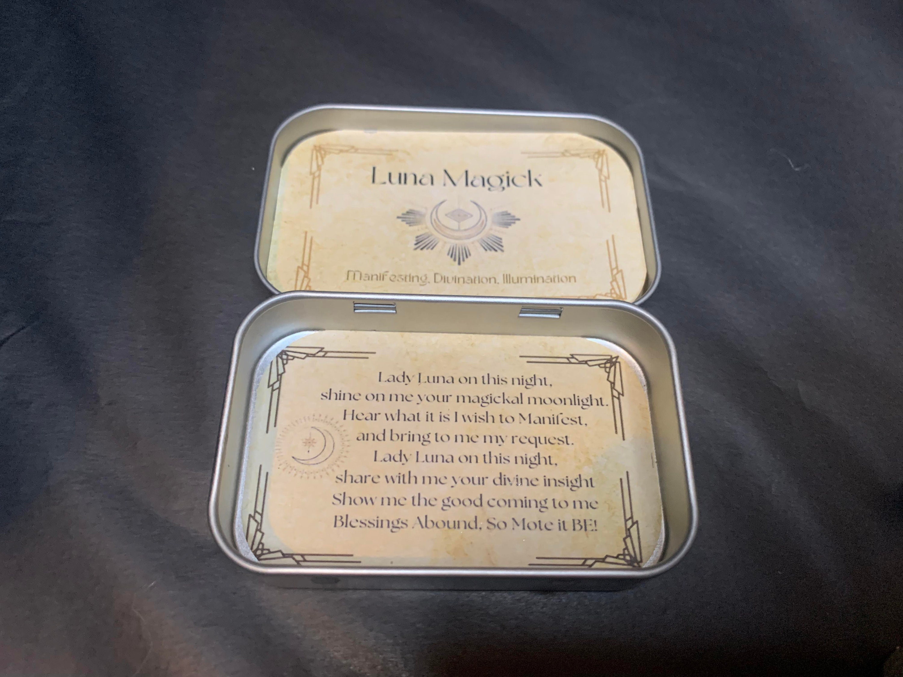 Moon Magick Witches Altar Tin Witchcraft Kit for - Etsy