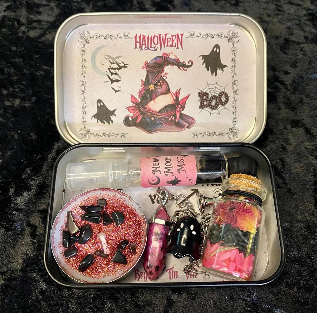 Halloween BOO Witch Tin, Samhain Witchcraft Tin, Divination Witch Box ...