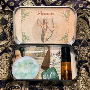 Artemis Altar Tin, Moon Goddess Artemis Offering Shrine Tin, Hellenism ...